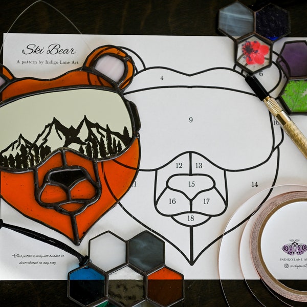 Bear Stained Glass - Etsy