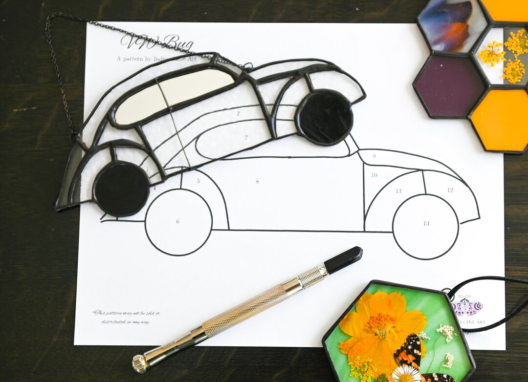 Stained Glass VW Bug Pattern - Etsy