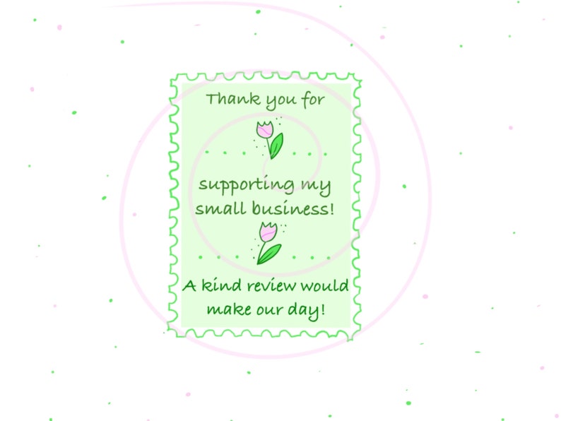 Cute Printable Thank You Business Cards Fun Printable Labels - Etsy