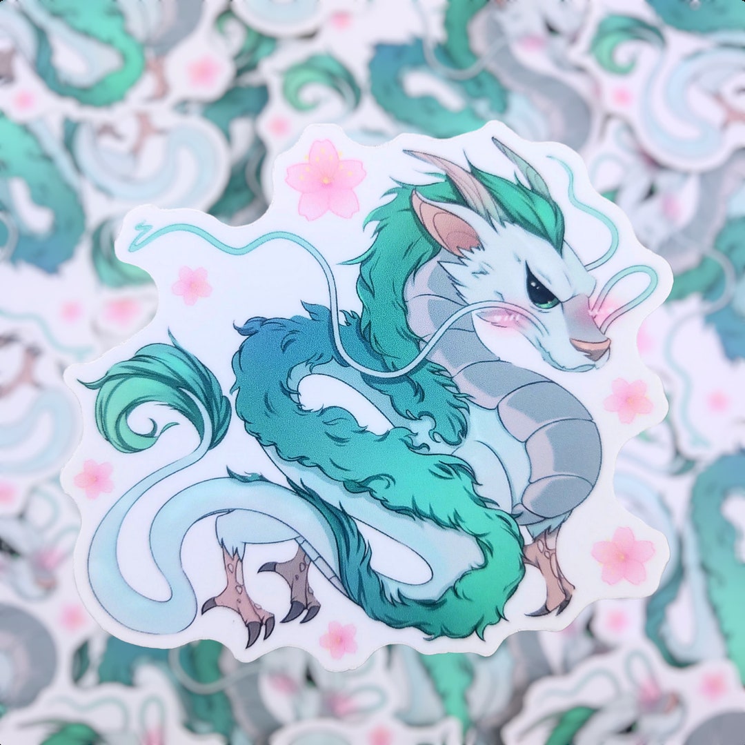 Oriental Water Dragon Vinyl Sticker - Etsy