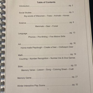 The Deer in the Wood Unit Study, My First Little House Books, Preschool ...