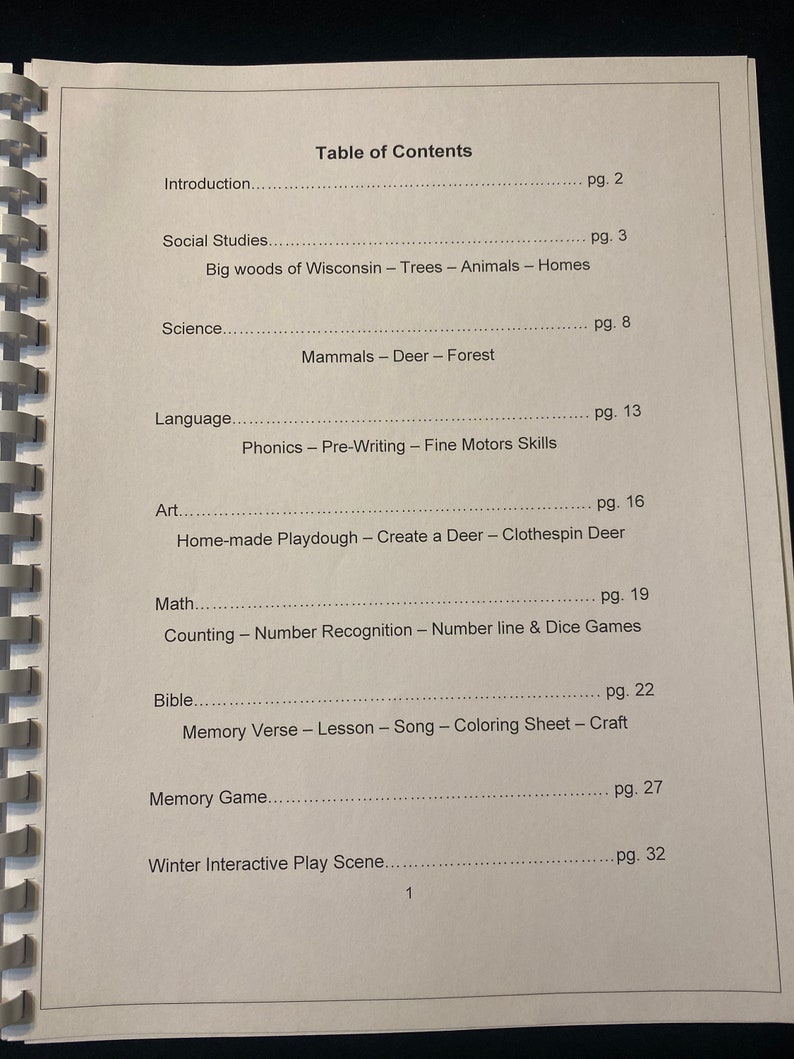 The Deer in the Wood Unit Study, My First Little House Books, Preschool ...