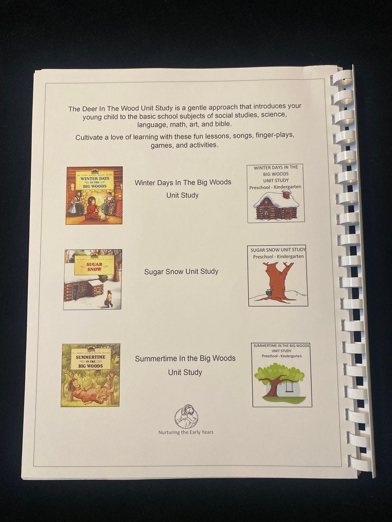 The Deer in the Wood Unit Study, My First Little House Books, Preschool ...