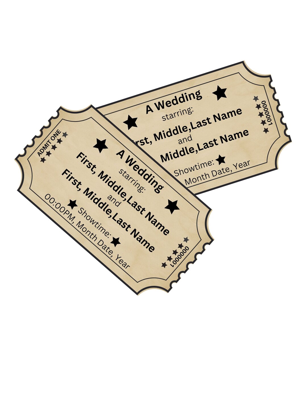 Vintage Ticket Style Wedding Invitation / Save the Date - Etsy