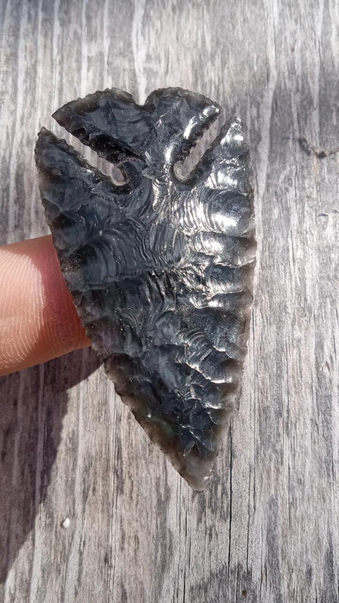 Rainbow Obsidian Elko Arrowhead Point purple/green - Etsy