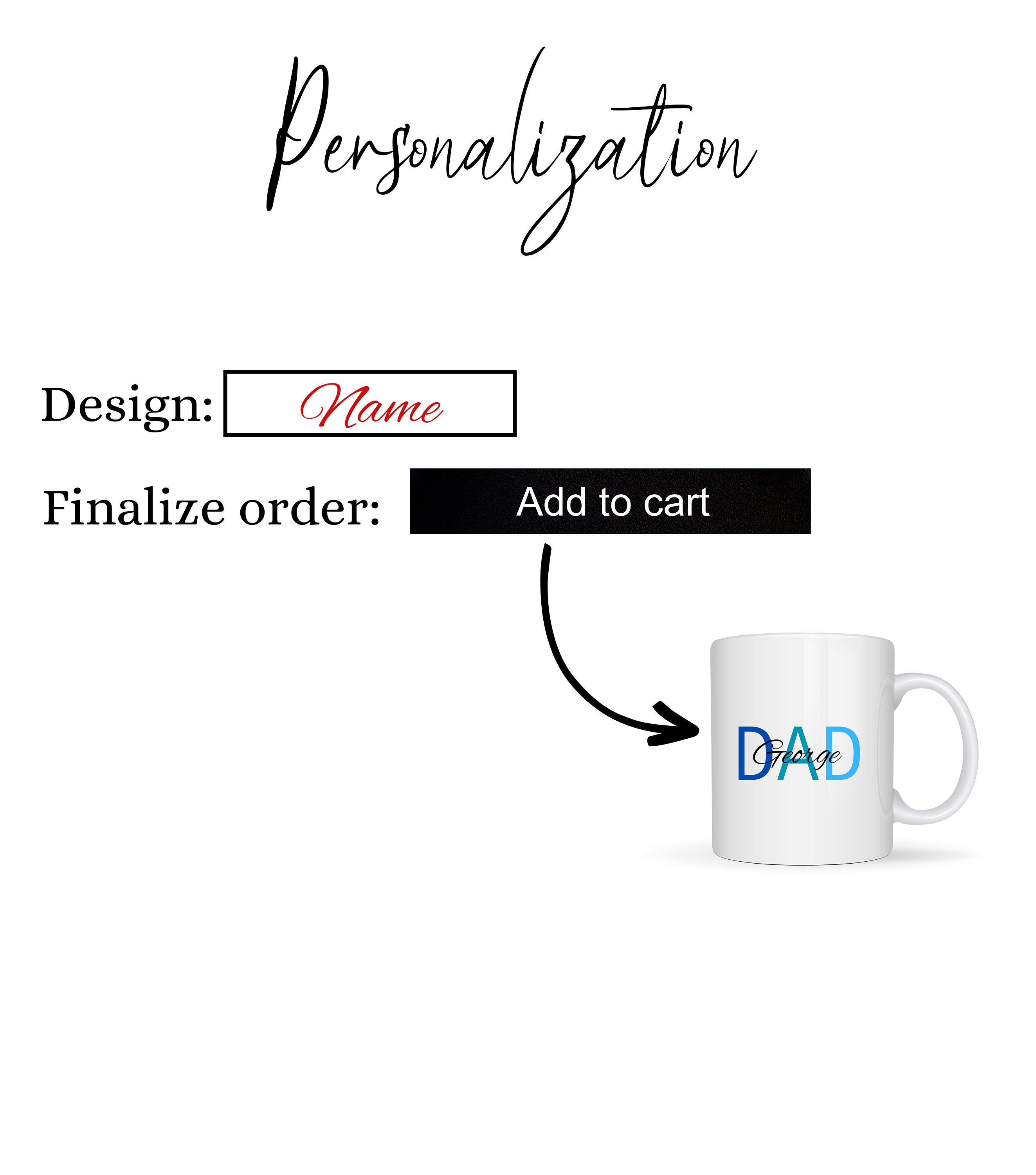 Custom Dad Mug Dad T Fathers Day Mug Personalized Etsy