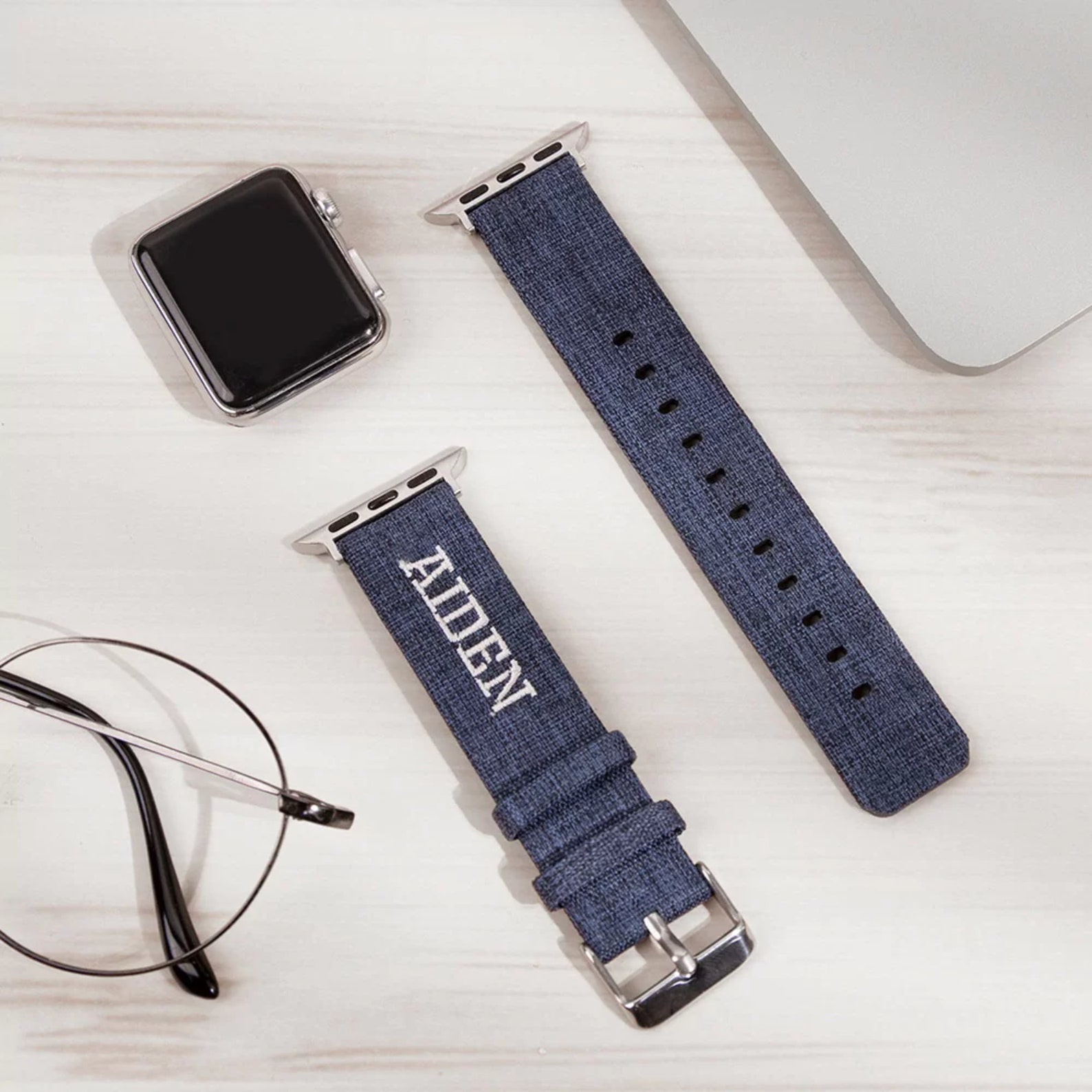 Custom Embroidered Watch Band, Iwatch Band, Apple Watch Band , Women ...