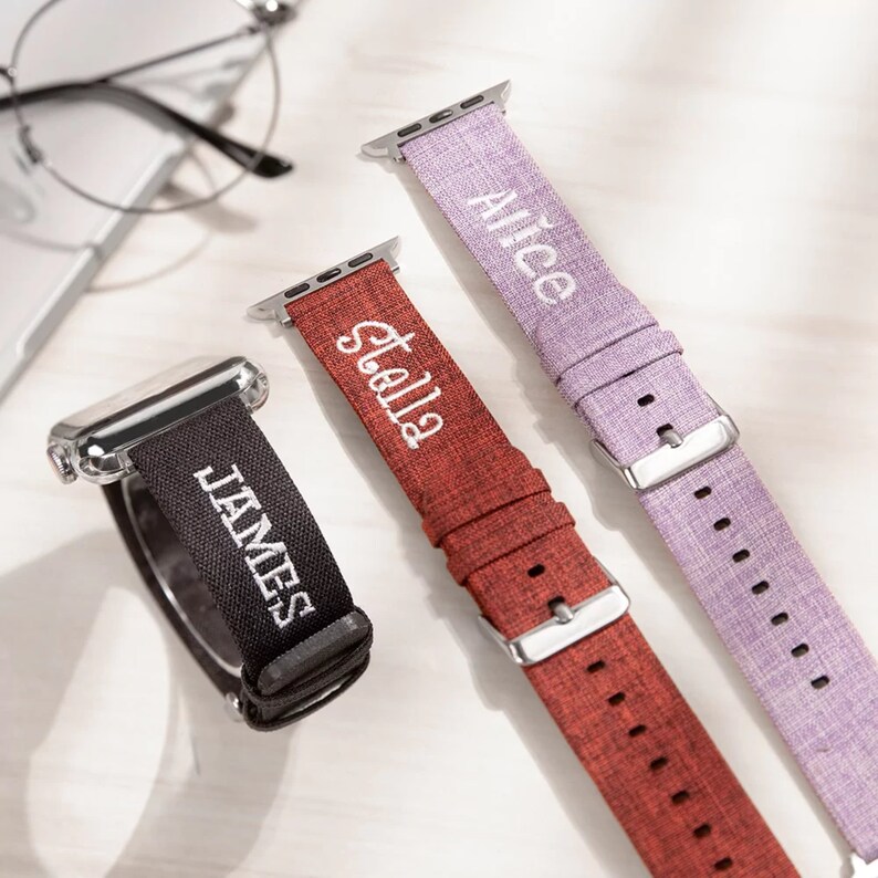 Custom Embroidered Watch Band, Iwatch Band, Apple Watch Band , Women ...