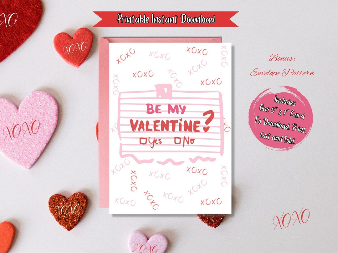 Printable Fun “be My Valentine” With Yes or No Check Boxes Valentine's ...