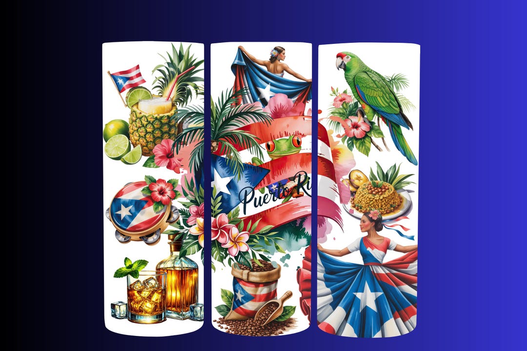 Puerto Rico Label for Glasses and More... - Etsy