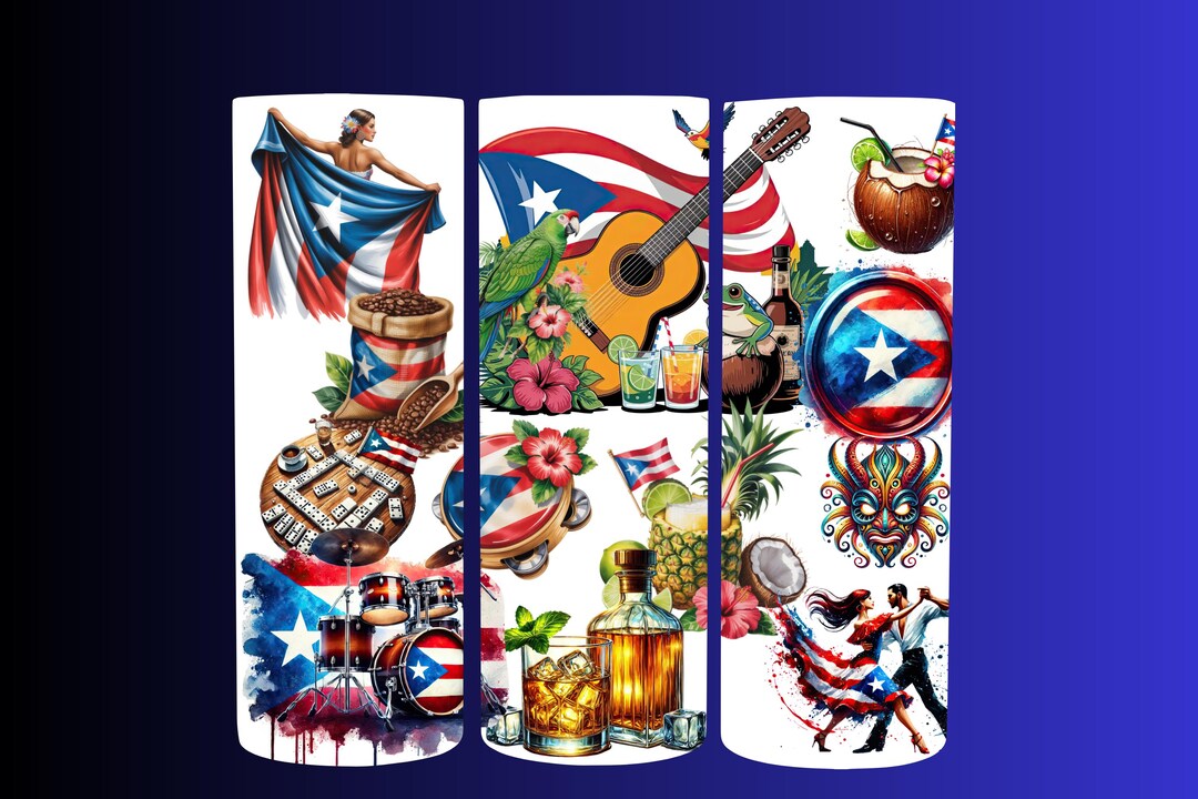 Puerto Rico Label for Glasses and More... - Etsy