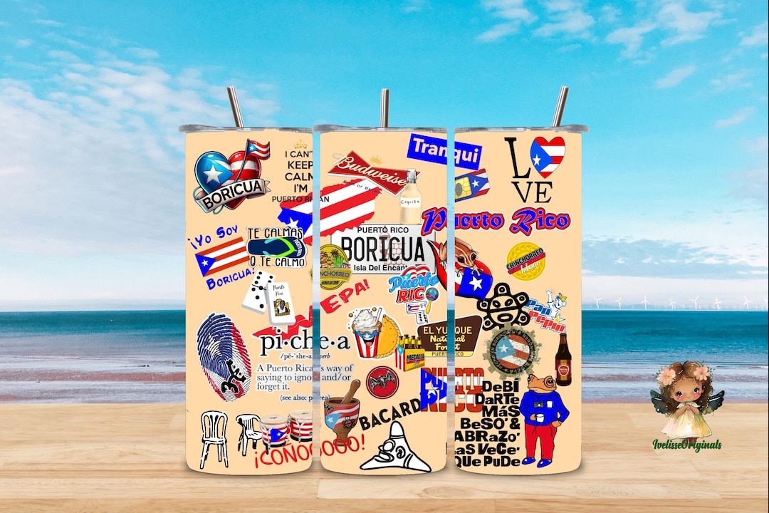 Puerto Rico Label for Glasses and More... - Etsy