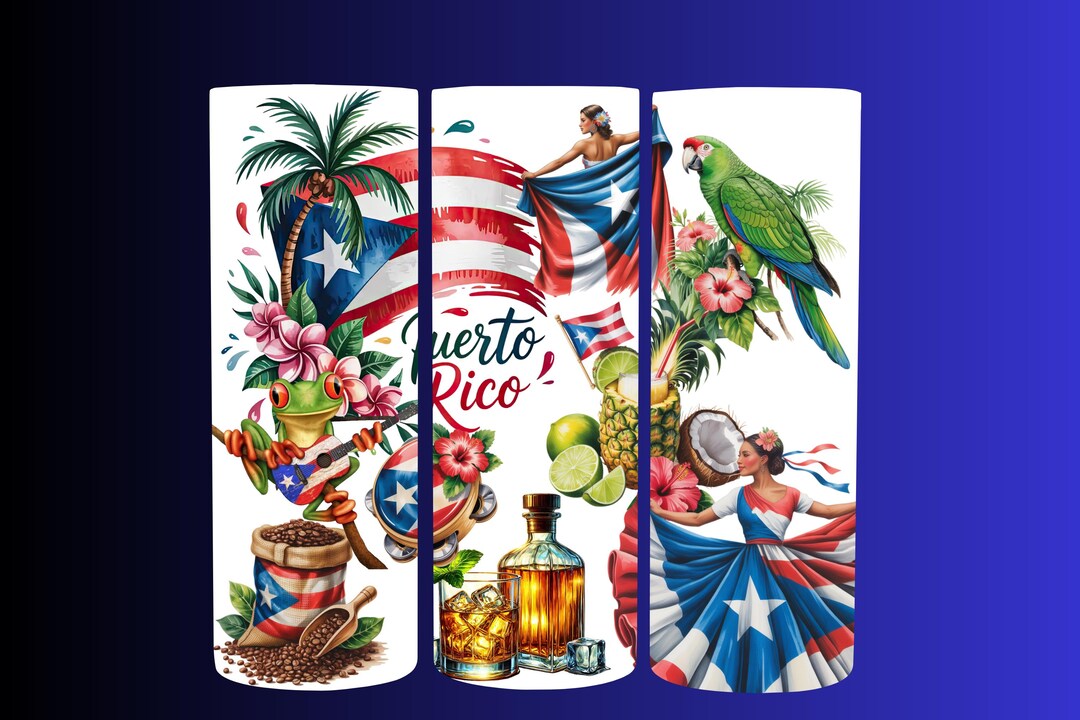 Puerto Rico Label for Glasses and More... - Etsy