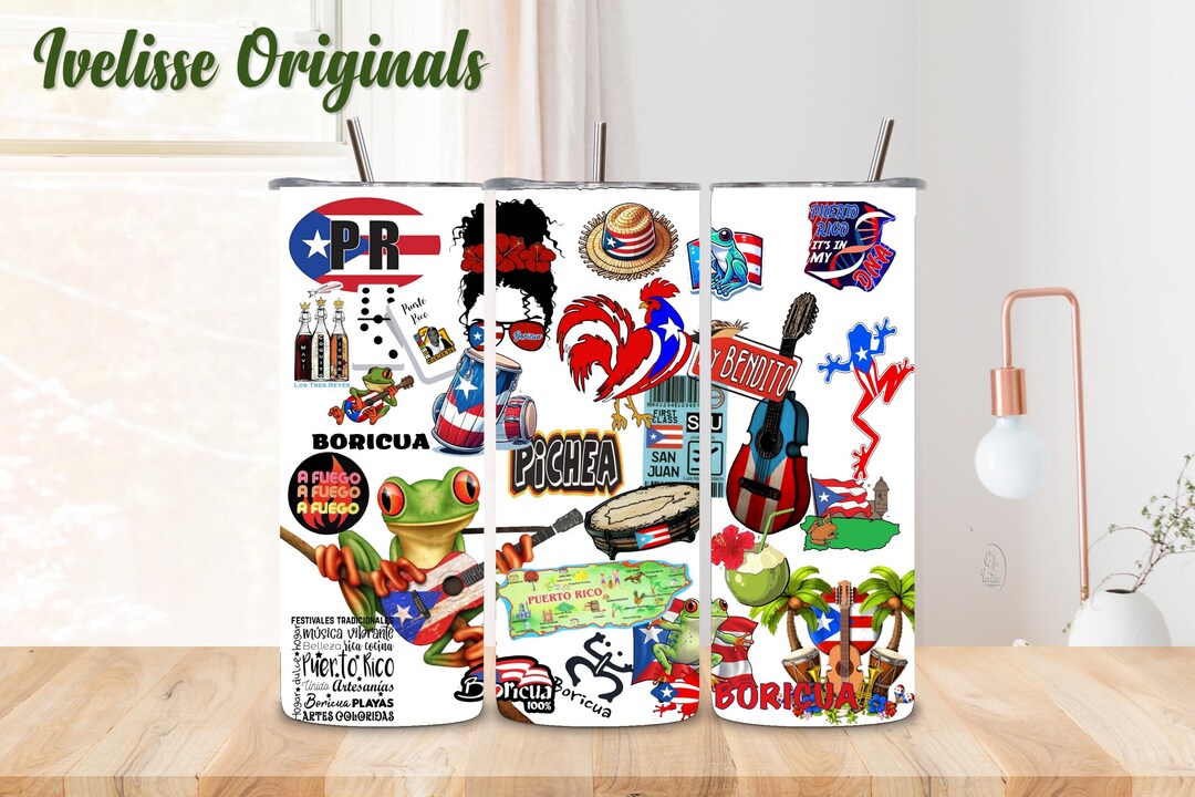 Puerto Rico Label for Glasses and More... - Etsy