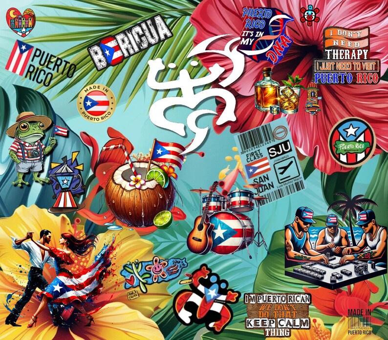 Puerto Rico Label for Glasses and More... - Etsy