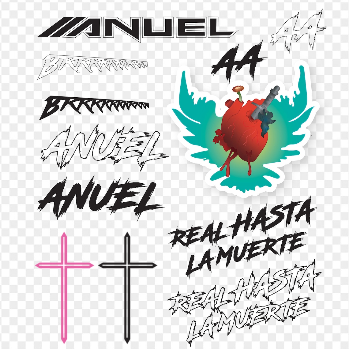 Anuel AA, Logo Anuel, Anuel SVG, Png, Eps, Cartoon Art Craft Shirt, Clipart Files for Cricut ...