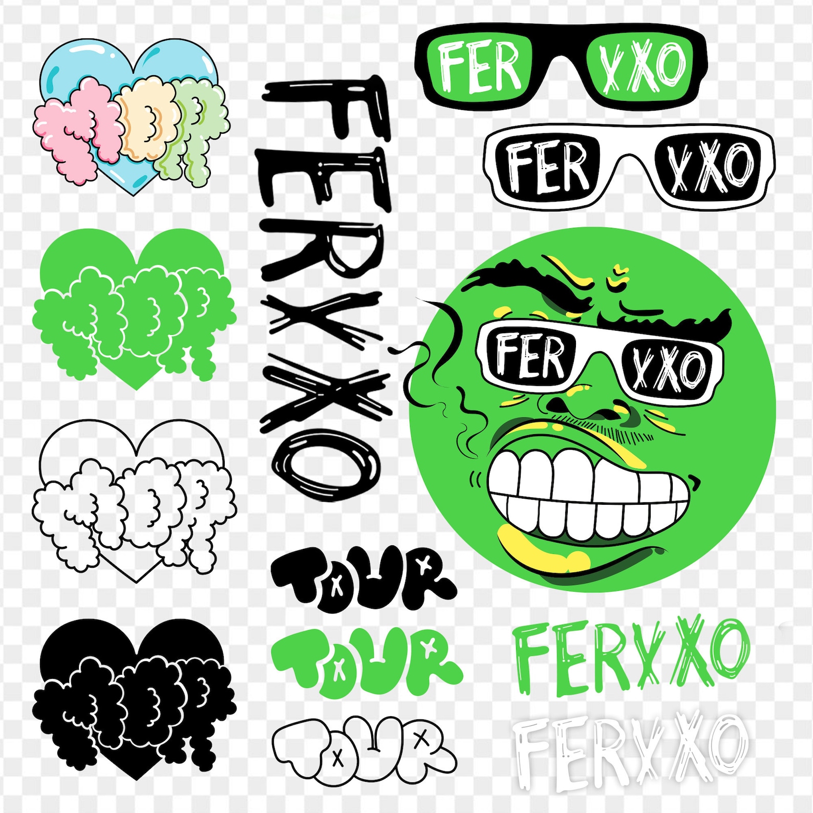 Feid - Ferxxo SVG, PNG and EPS Files, Cricut, Digital Download - Green ...