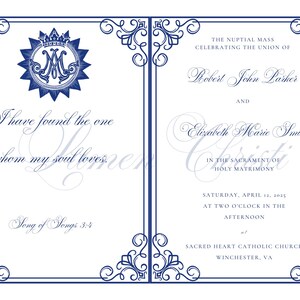 Marian Catholic Wedding Program Template: Editable - Etsy Canada