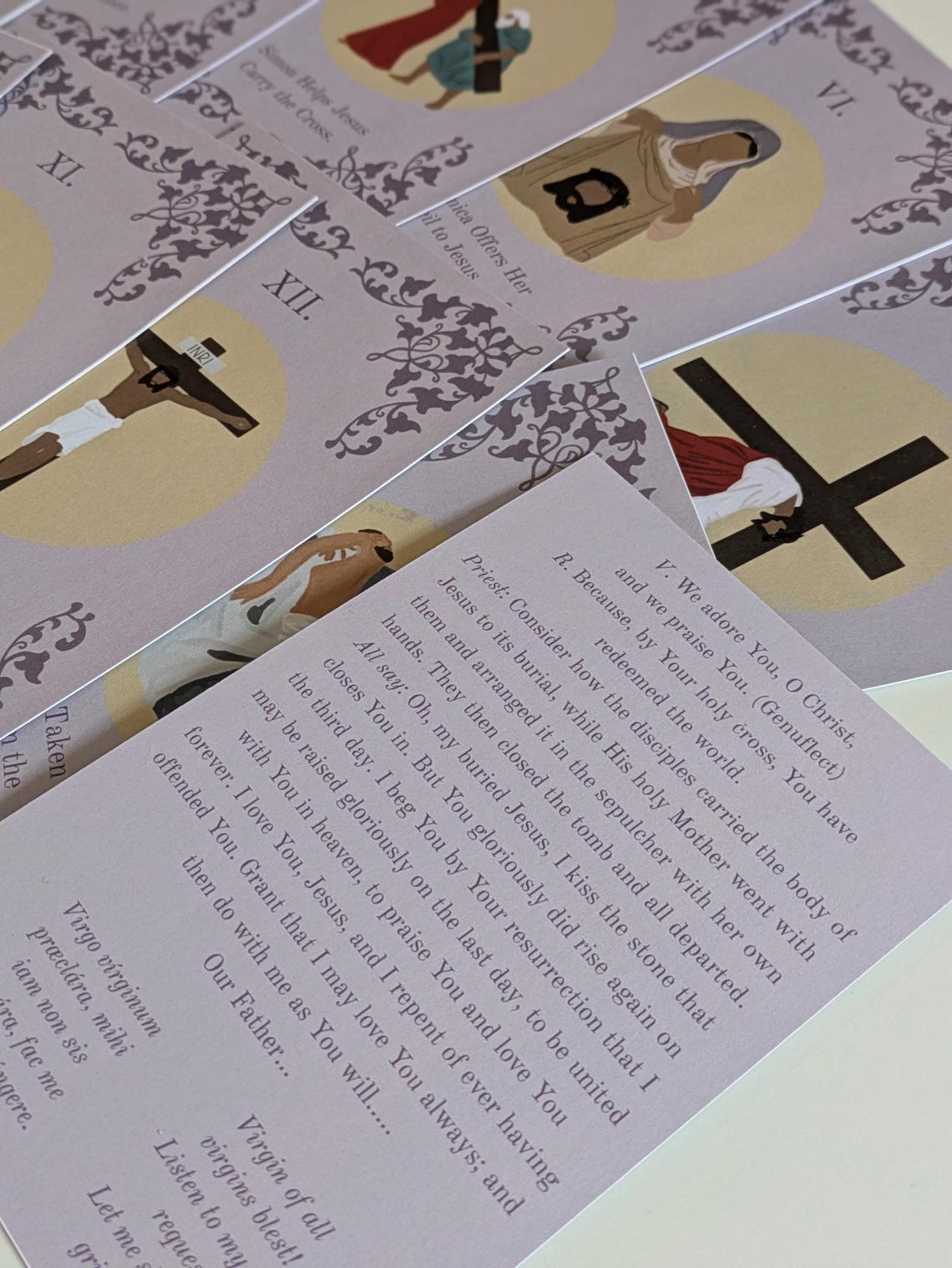 Stations of the Cross: Catholic Lenten Prayer Cards - Etsy