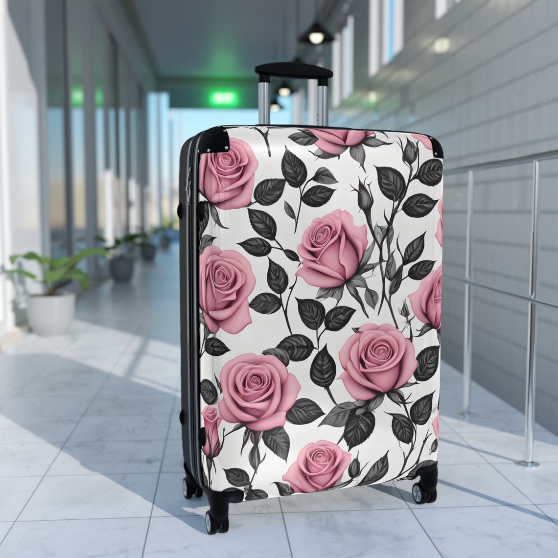 Pink Rose Suitcase - Etsy