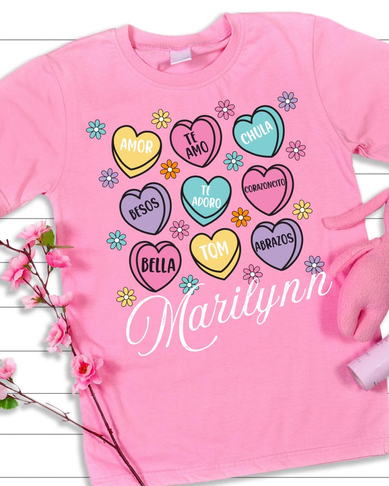 Spanish Valentine Conversation Hearts Svg, Feliz San Valentín, Amor PNG ...