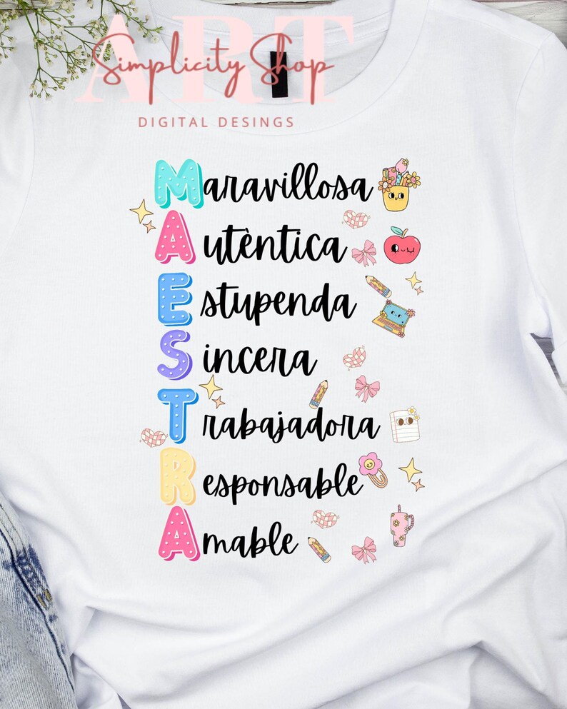 Maestra Png Maestra Png Sublimation Design Spanish Teacher Png Spanish ...
