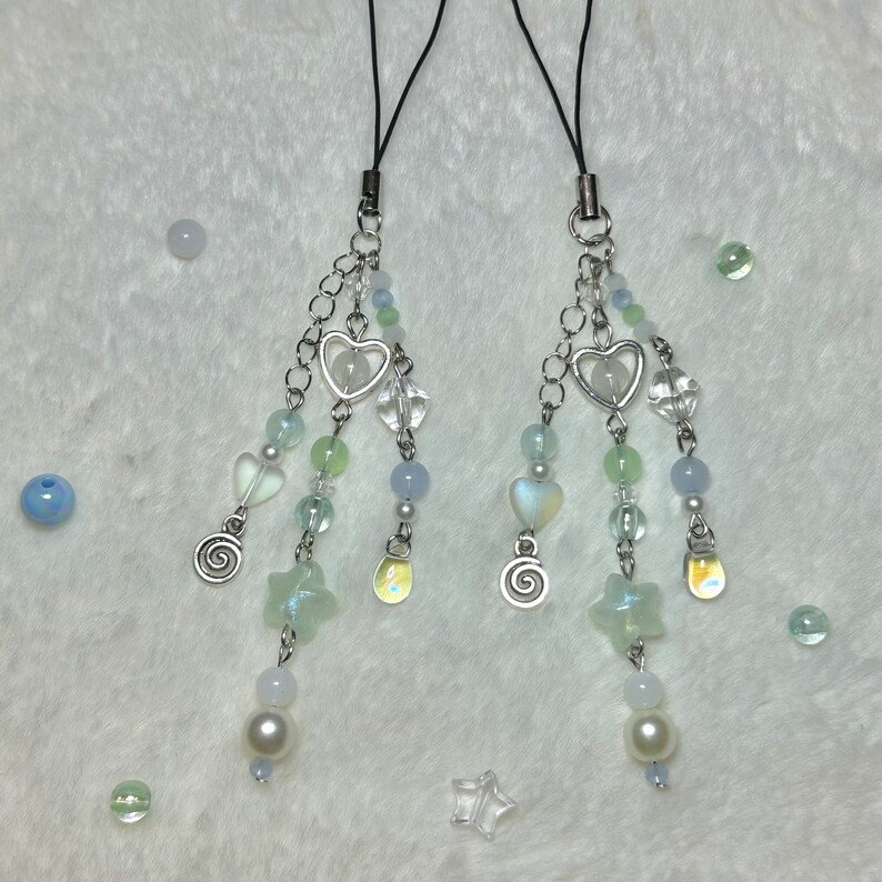 Blue Green Phone Charm Strap Gift for Her Best Friend Gifts - Etsy UK