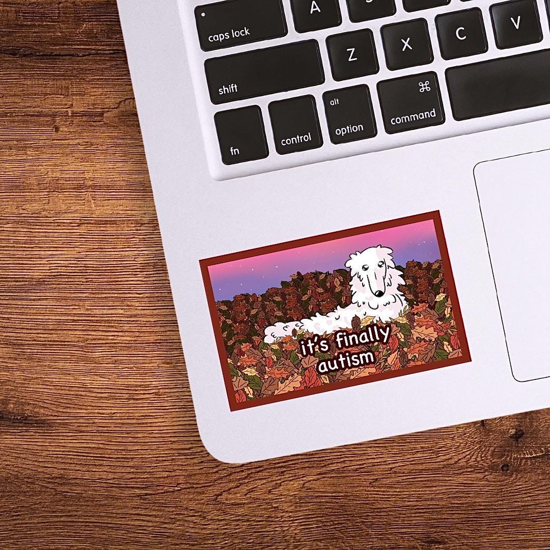 Autism Sticker Its Finally Autism - Etsy