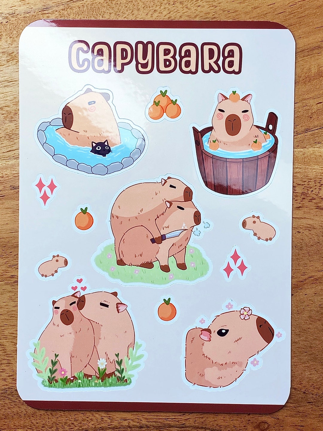 Capybara Sticker Sheet - Etsy