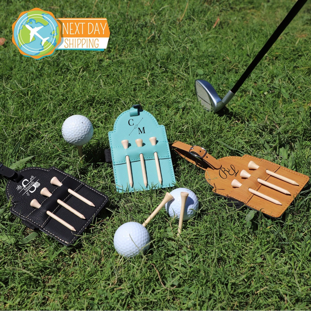 Personalized Golf Tee Holder, Customed Golf Tee Holder, Leather Tee ...