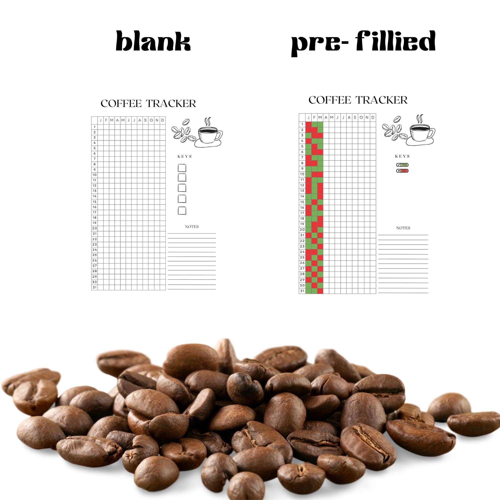 Coffee Tracker, PRINTABLE Journal Page, Planner, Health Tracker ...