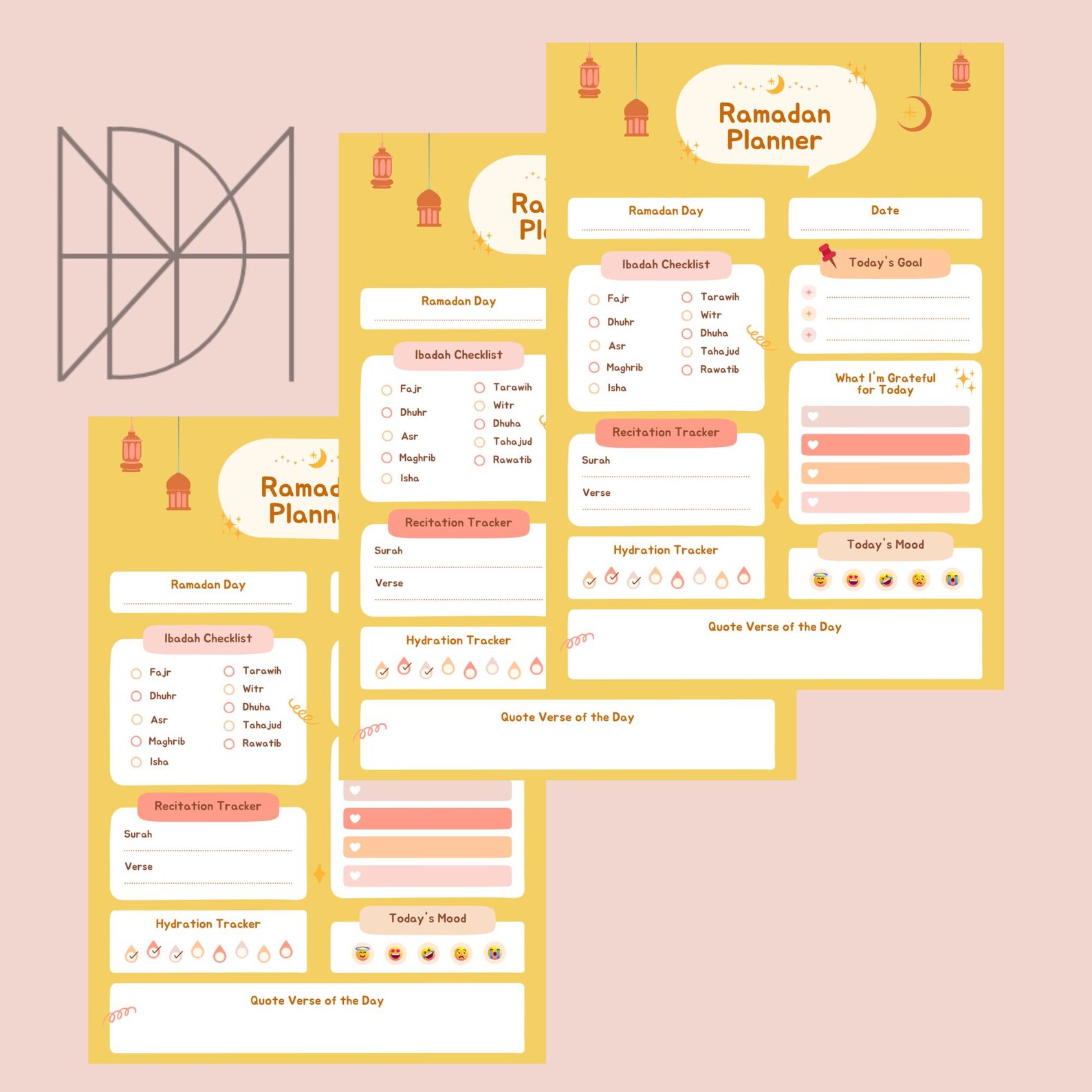 Ramadan Planner Printable: Daily Prayer, Quran Tracker (PDF) - Etsy