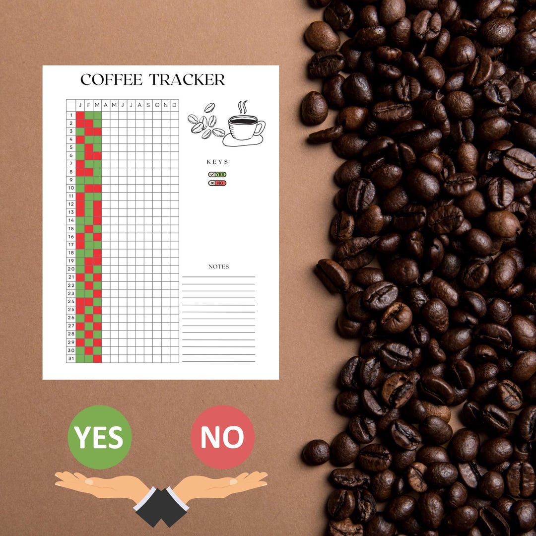 Coffee Tracker, PRINTABLE Journal Page, Planner, Health Tracker ...