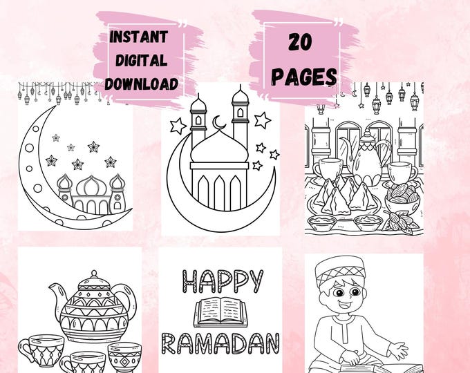 Ramadan Colouring Pages | Children Activity Coloring Book | Islamic ...