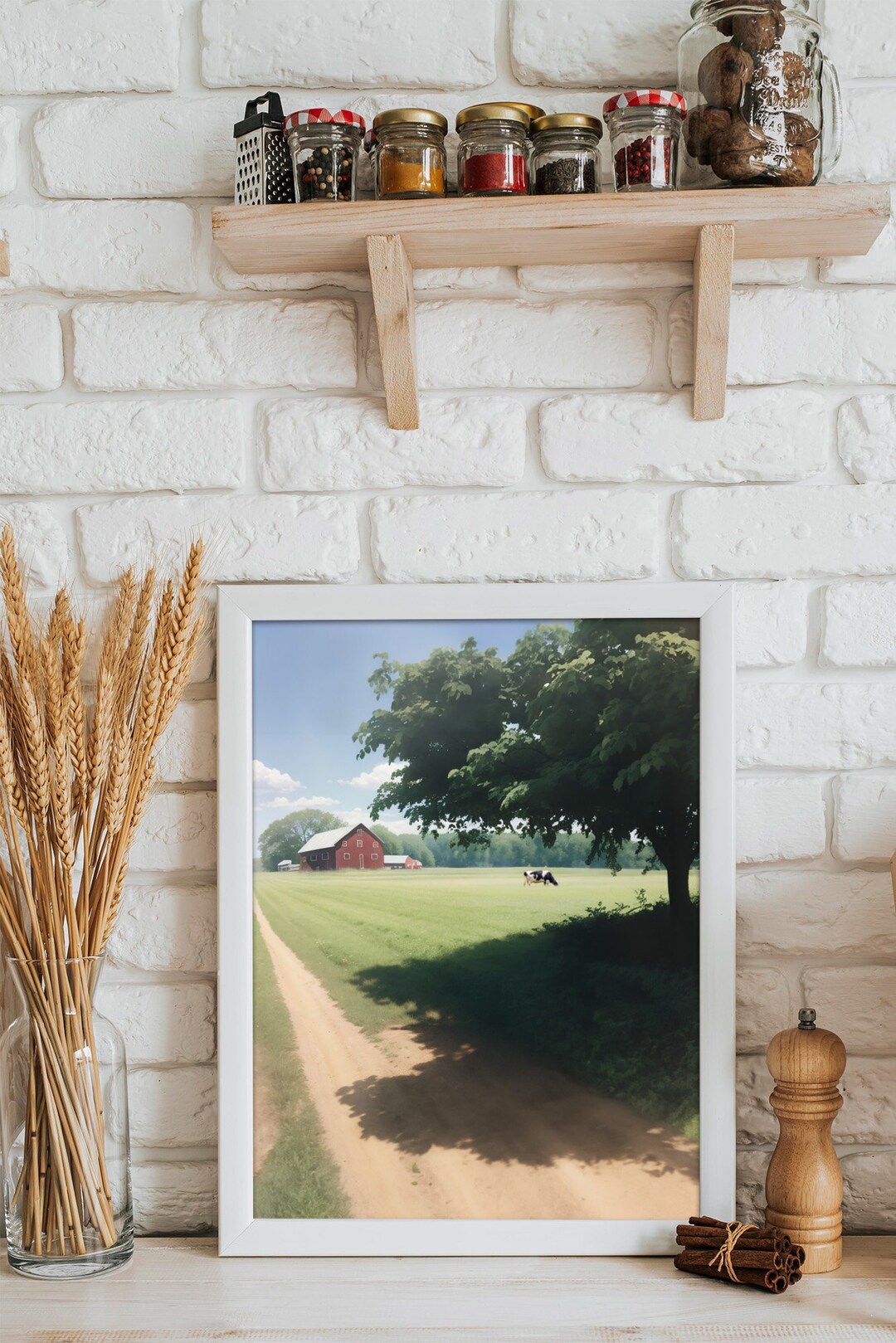 Midwest Farm Print Farmhouse Wall Art Farm Decor Country Print Rustic ...