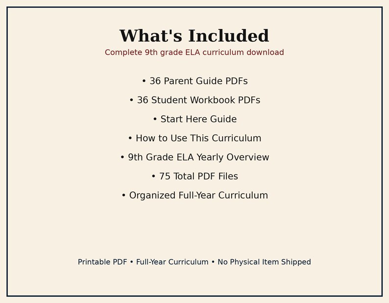 9th Grade ELA Full Curriculum | Full-year Homeschool Language Arts ...