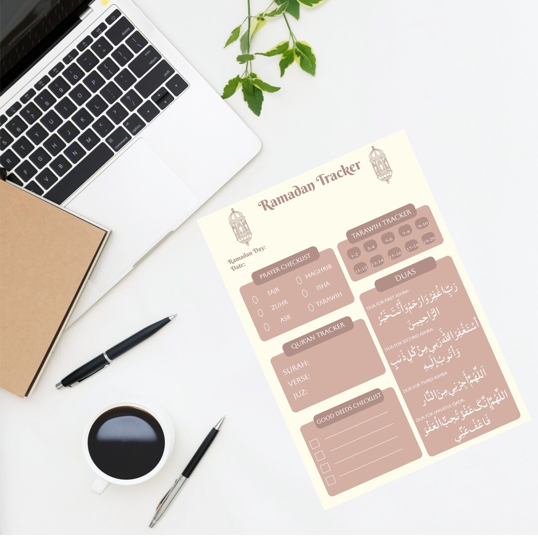 PRINTABLE RAMADAN TRACKER Ramadan Planner Islamic Print Digital ...