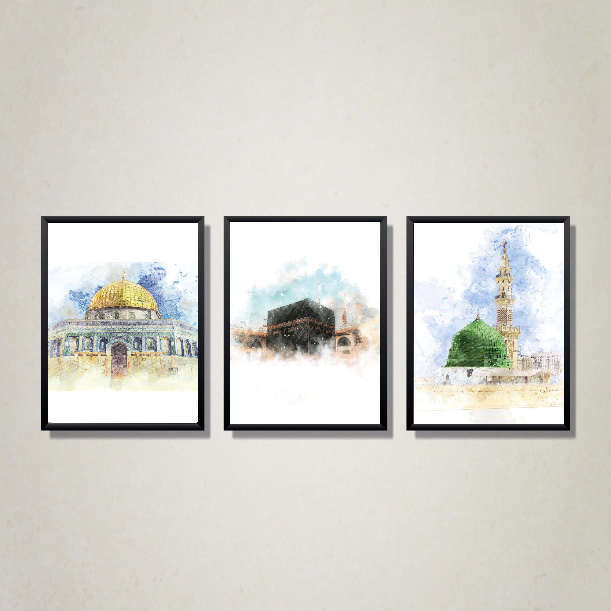 QUDS | MAKKAH | MADINAH | Set of 3 | Islamic Posters | Digital Download ...