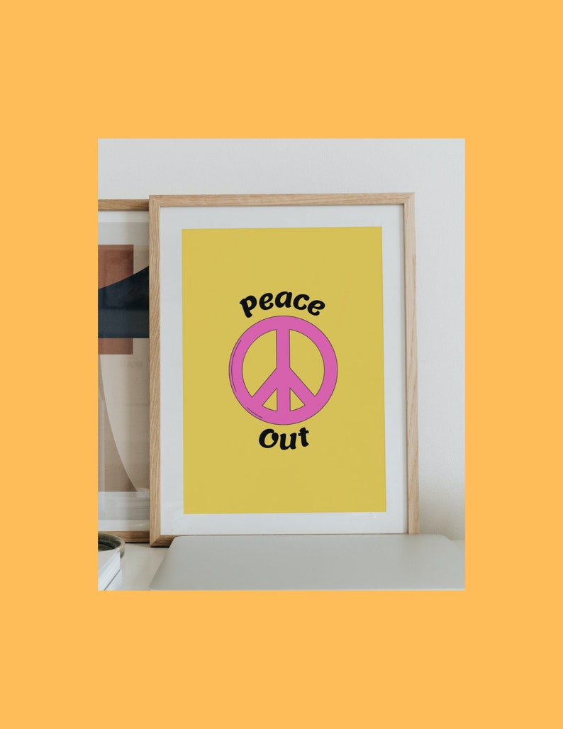 Peace Out Download and Printout Poster - Etsy