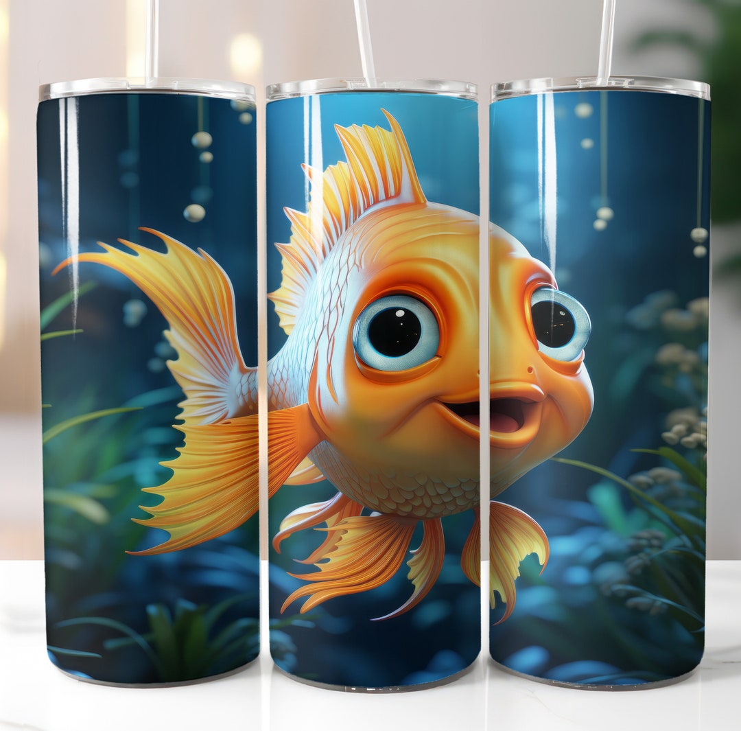 Fish Tumbler Sublimation Design Png 20 Oz Skinny Tumbler - Etsy