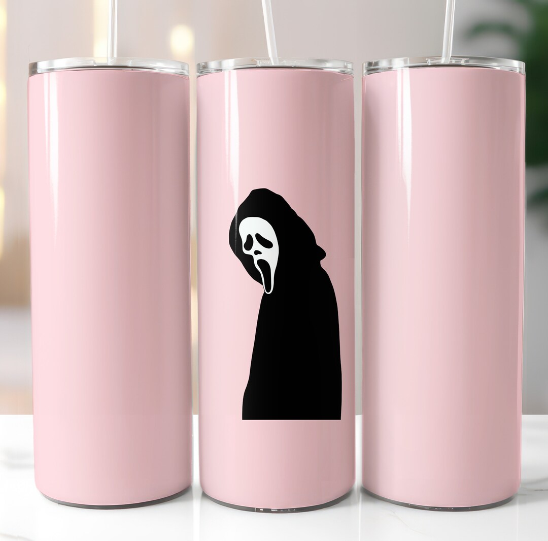 Halloween Tumbler Wrap Ghost Face Design Png 20 Oz Skinny - Etsy