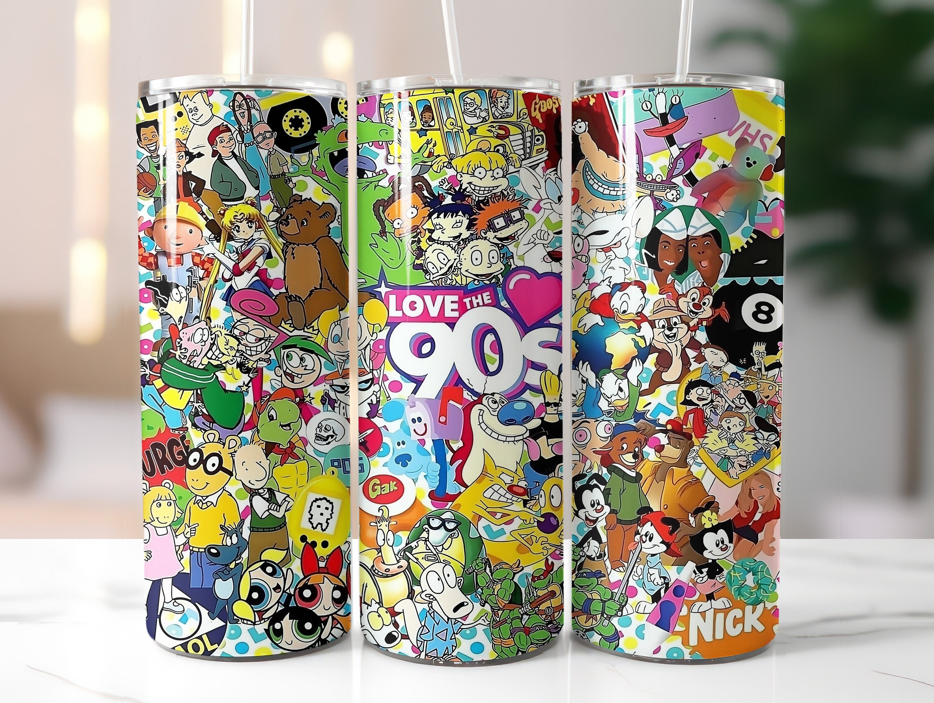 90's Baby Tumbler Design 90s Cartoons Sublimation Designs Downloads 20 ...