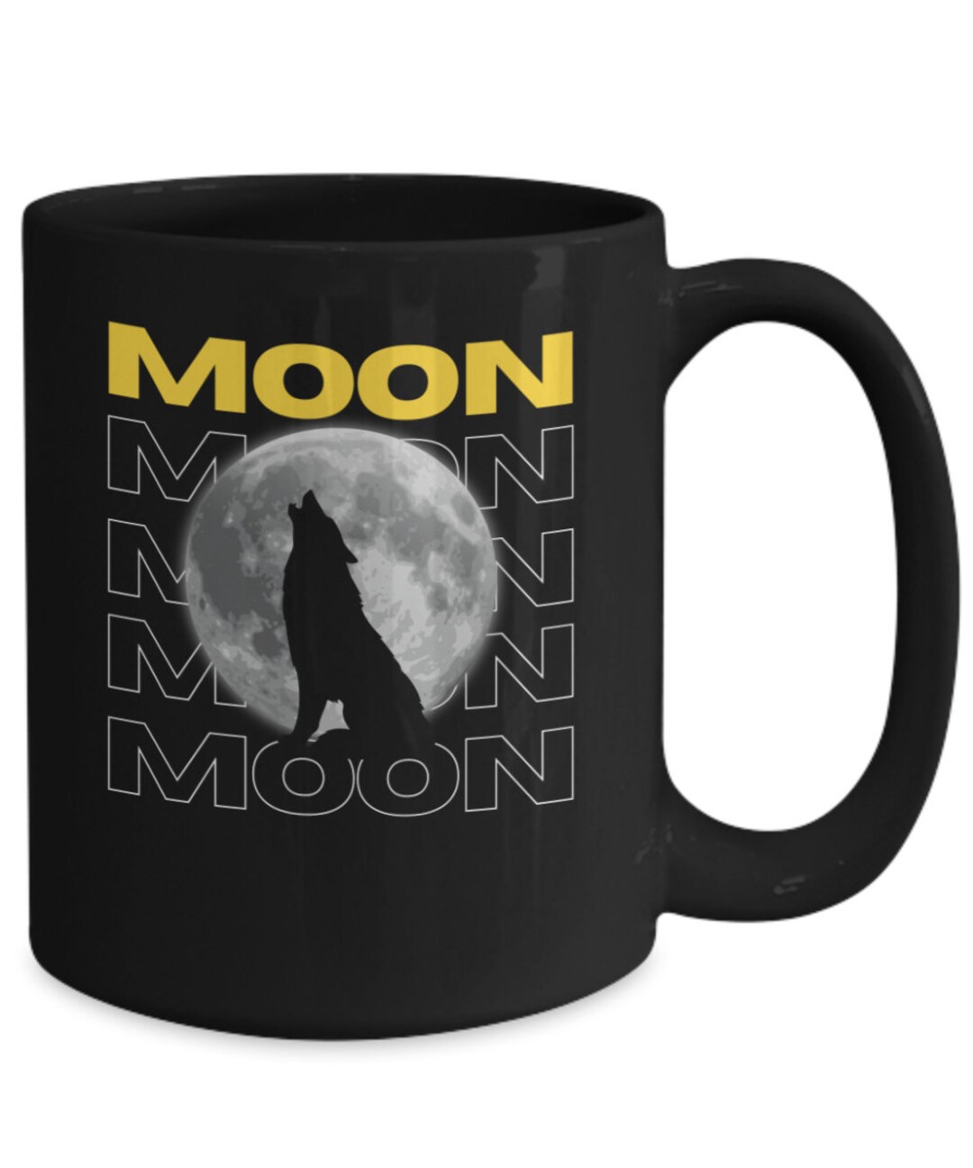 Moon Graphics, Full Moon, Howling Wolf, Coffee Cup, Coffee Mug, Cup ...