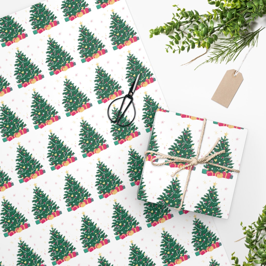 Christmas Tree Wrapping Paper - Etsy
