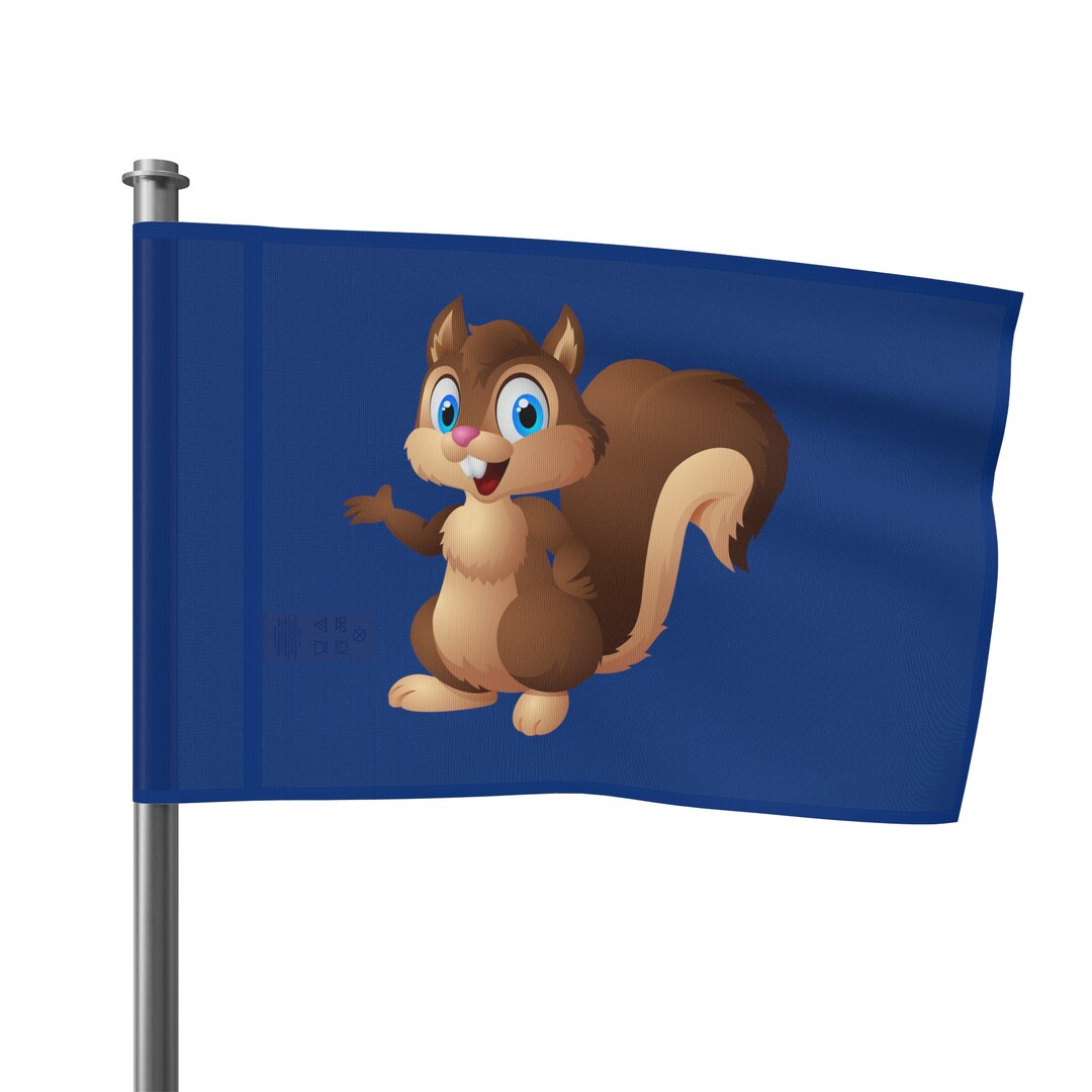 Happy Squirrel, Flag - Etsy