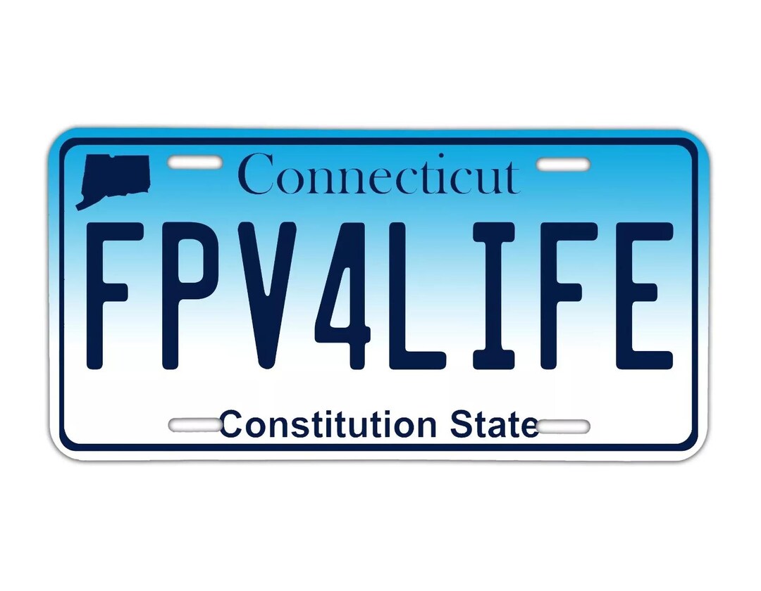 12 X 6" Connecticut Custom Text Personalized License Plate Any Text - Etsy