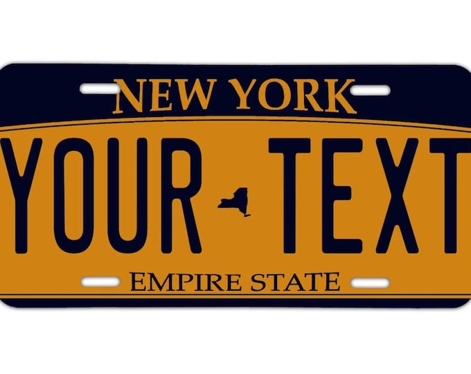 12x6" New York Custom License Plate | Personalized Text | Any Text of ...