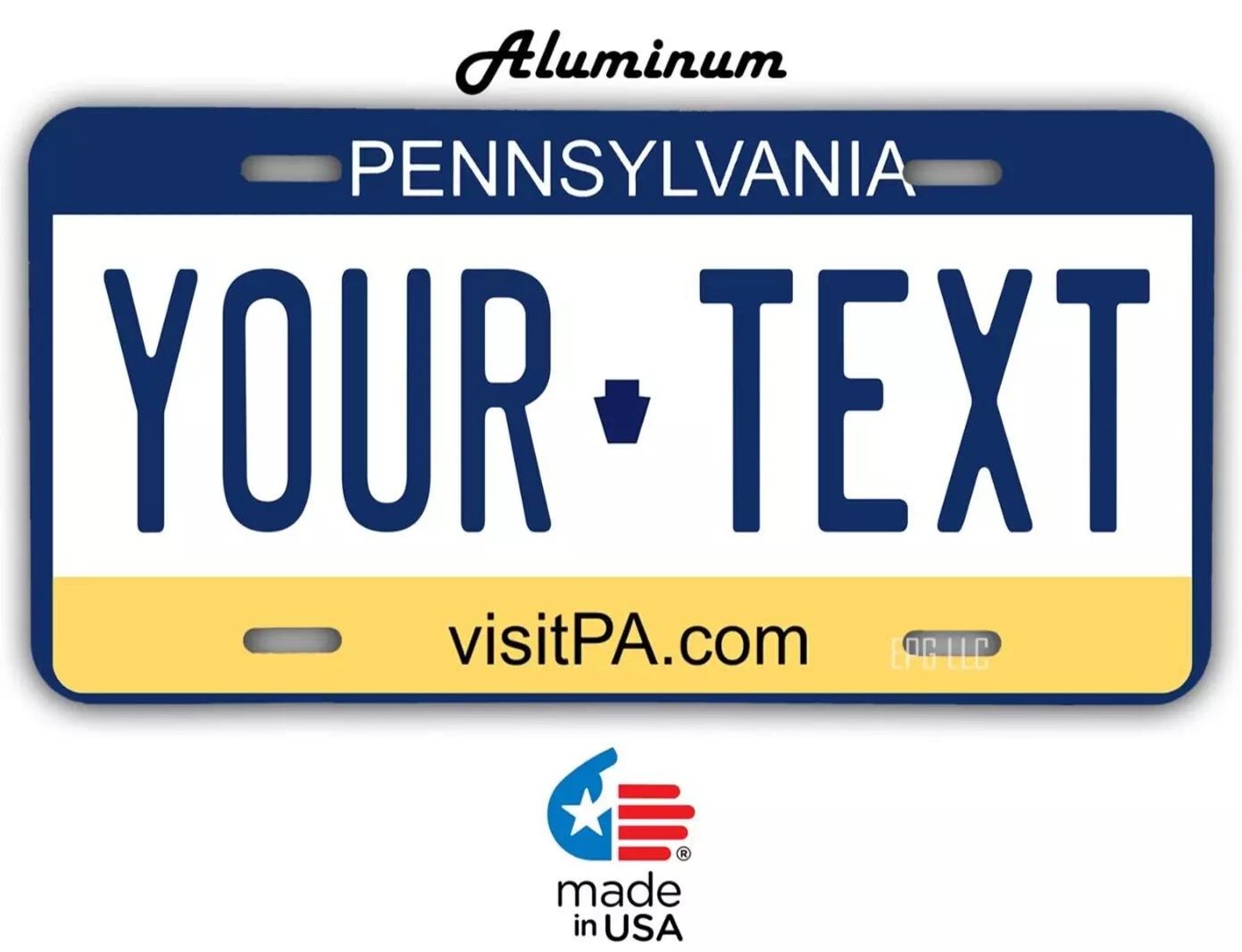 12x6" Pennsylvania Personalized License Plate | Custom Text | Any Text ...