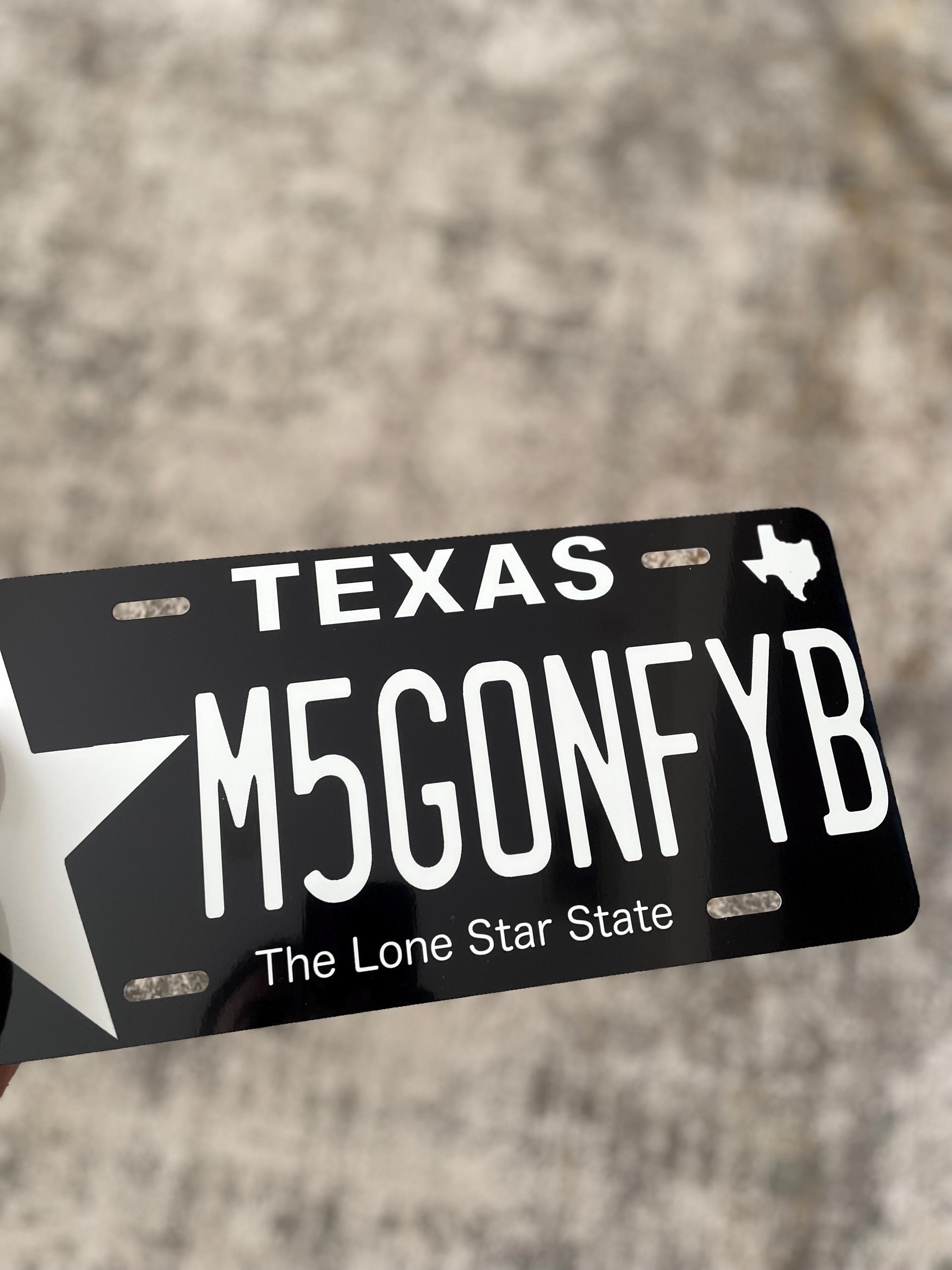 12x6" Texas Personalized License Plate | Custom Text | Durable Long ...