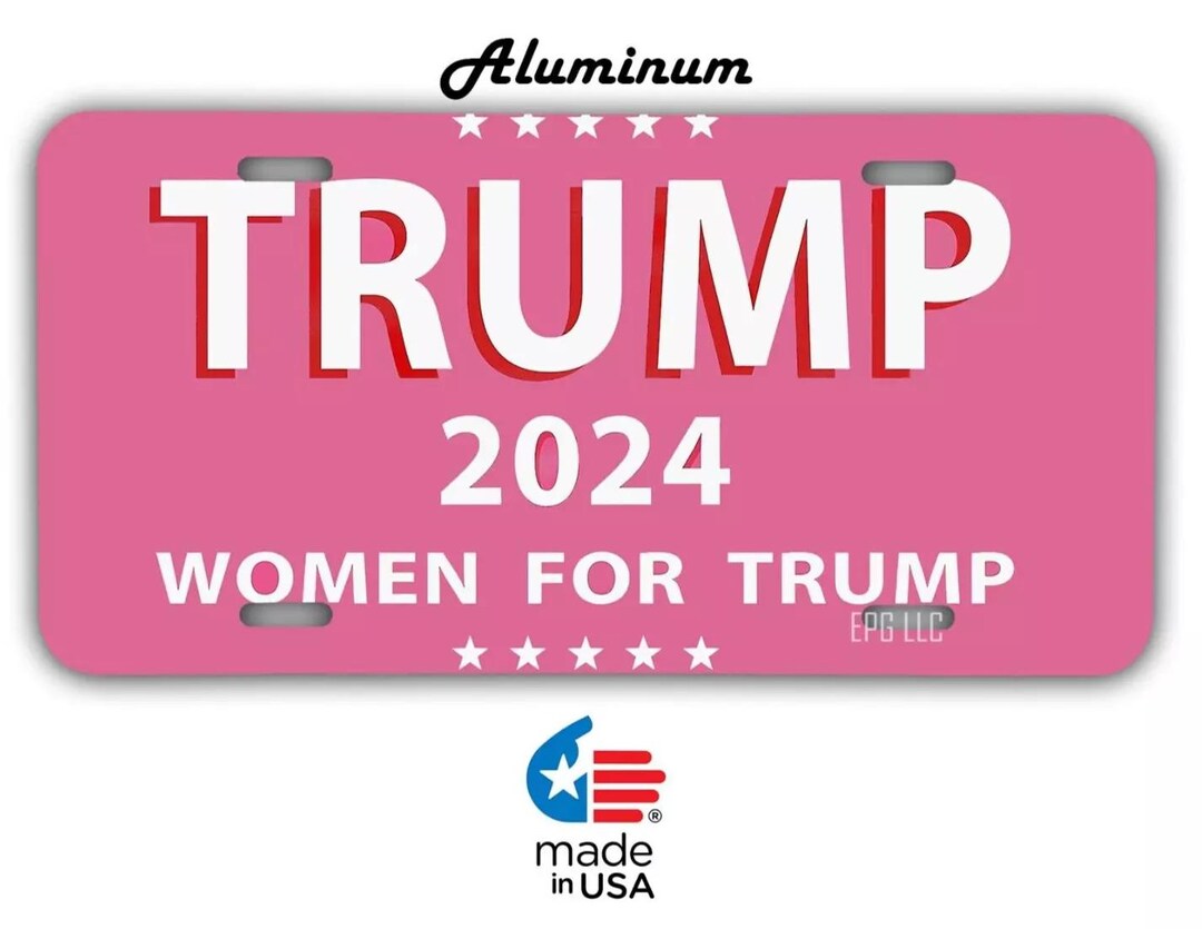 12 X 6 Trump 2024 Vehicle Aluminum License Plate Front Usa Made Car Suv ...